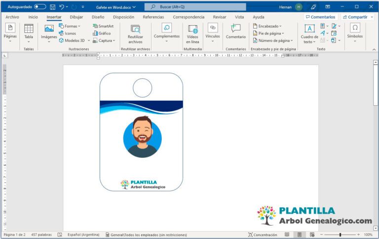 Plantillas para Gafetes ️ en WORD 2025 para Imprimir