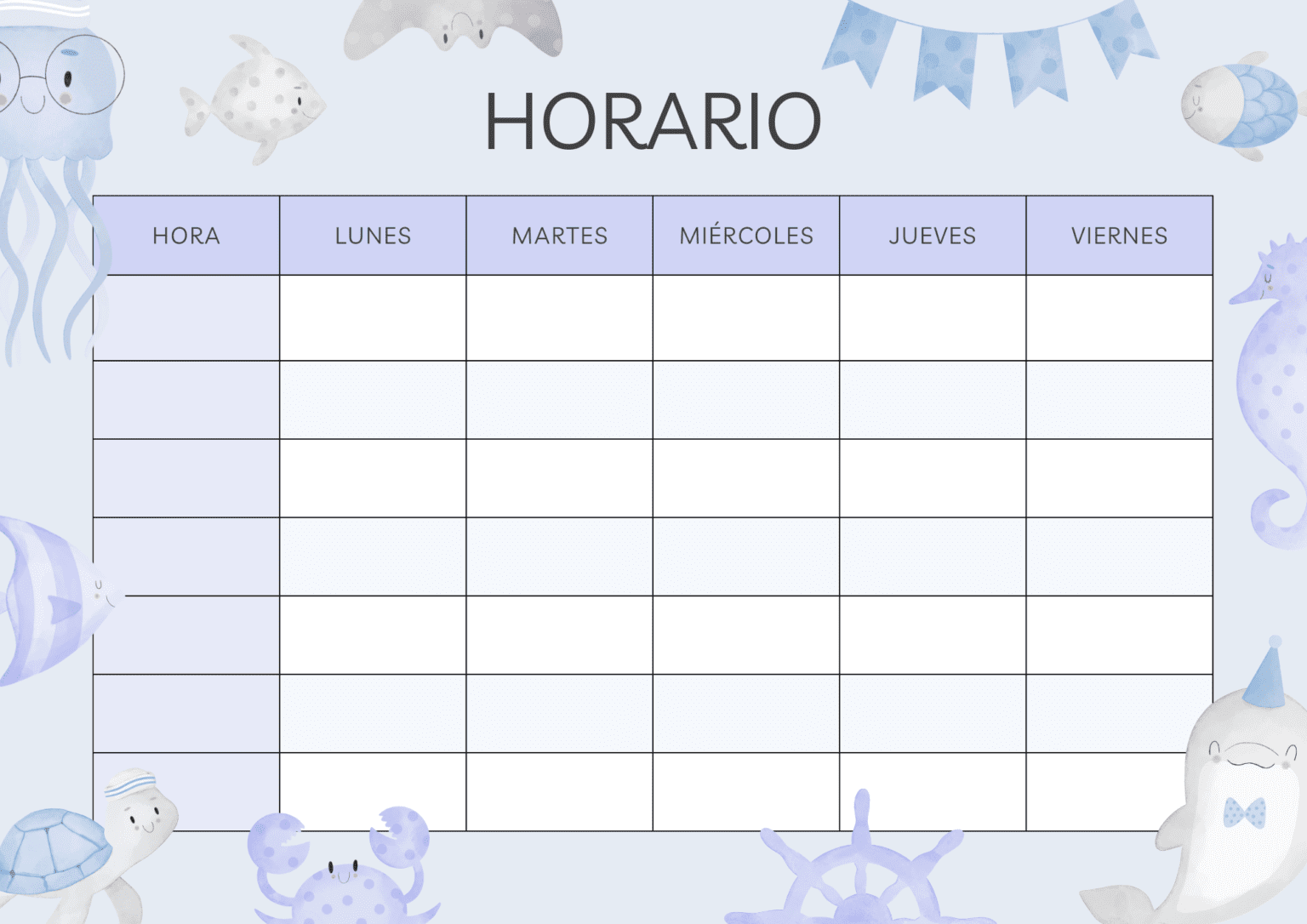 Horarios de Clases ️ Plantillas gratis editables 2025
