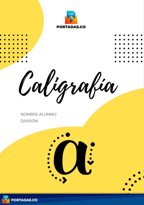 Portadas de Caligrafía ️ 10 Plantillas Word sorprendentes!