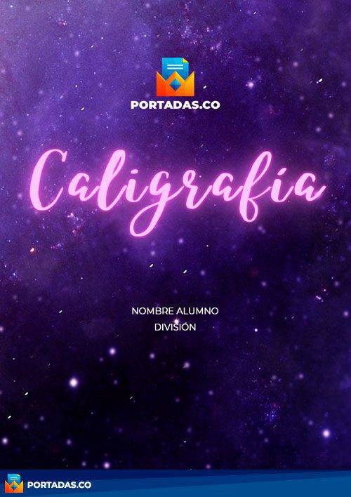 Portadas de Caligrafía ️ 10 Plantillas Word sorprendentes!