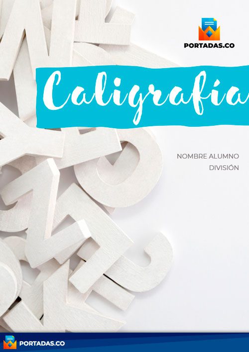 Portadas de Caligrafía ️ 10 Plantillas Word sorprendentes!